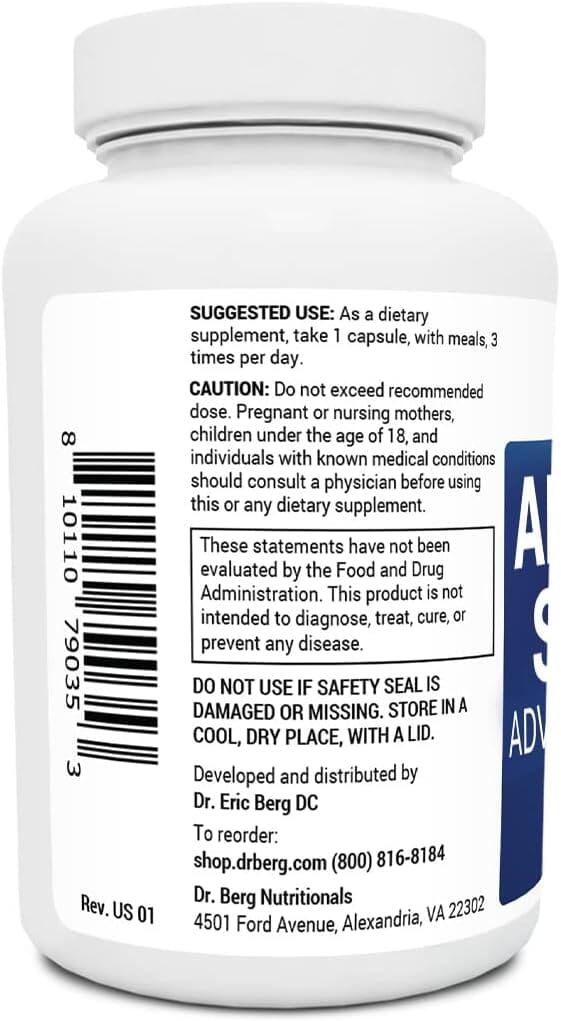 Dr. Berg’s Adrenal Stress Advanced Formula - Adrenal Support Supplemen ...